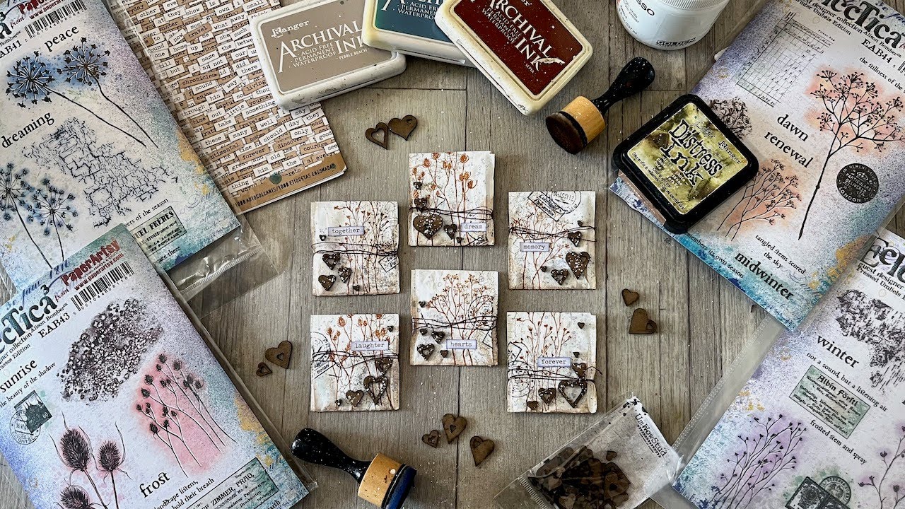 A few (more) minutes of fun - altered envelopes with heart confetti ...