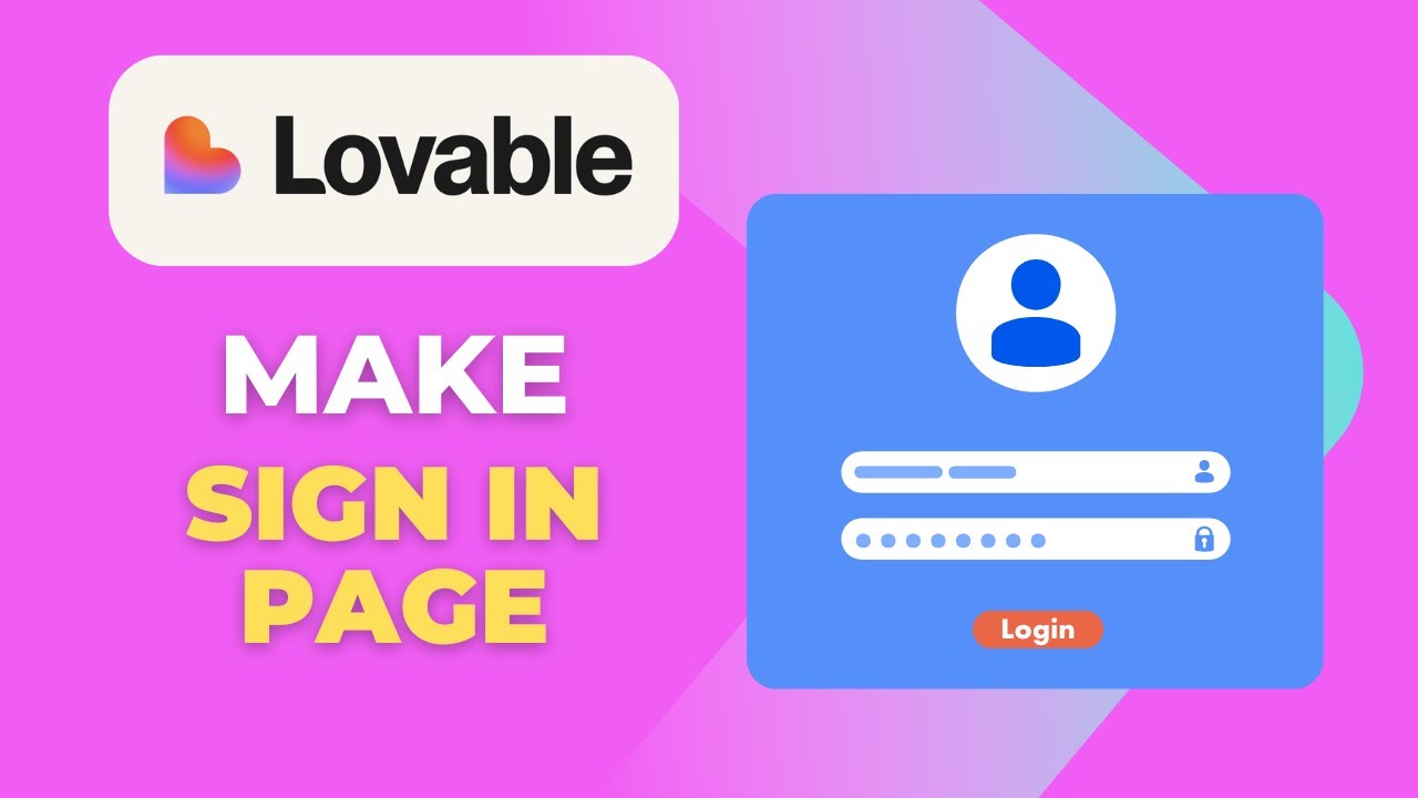 How to Make a Sign In Page in Lovable AI - YouTube