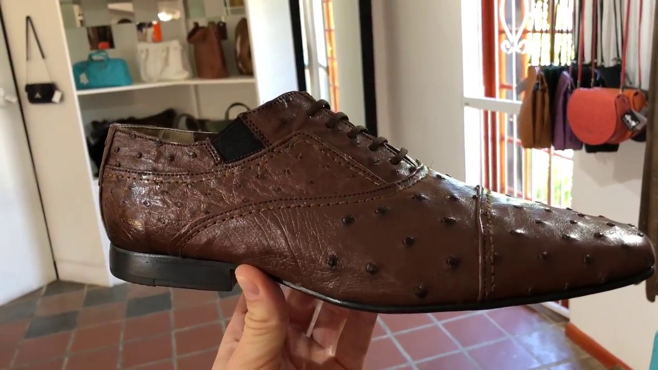 Ostrich Leather Shoes (From the Ostrich Farm) - YouTube