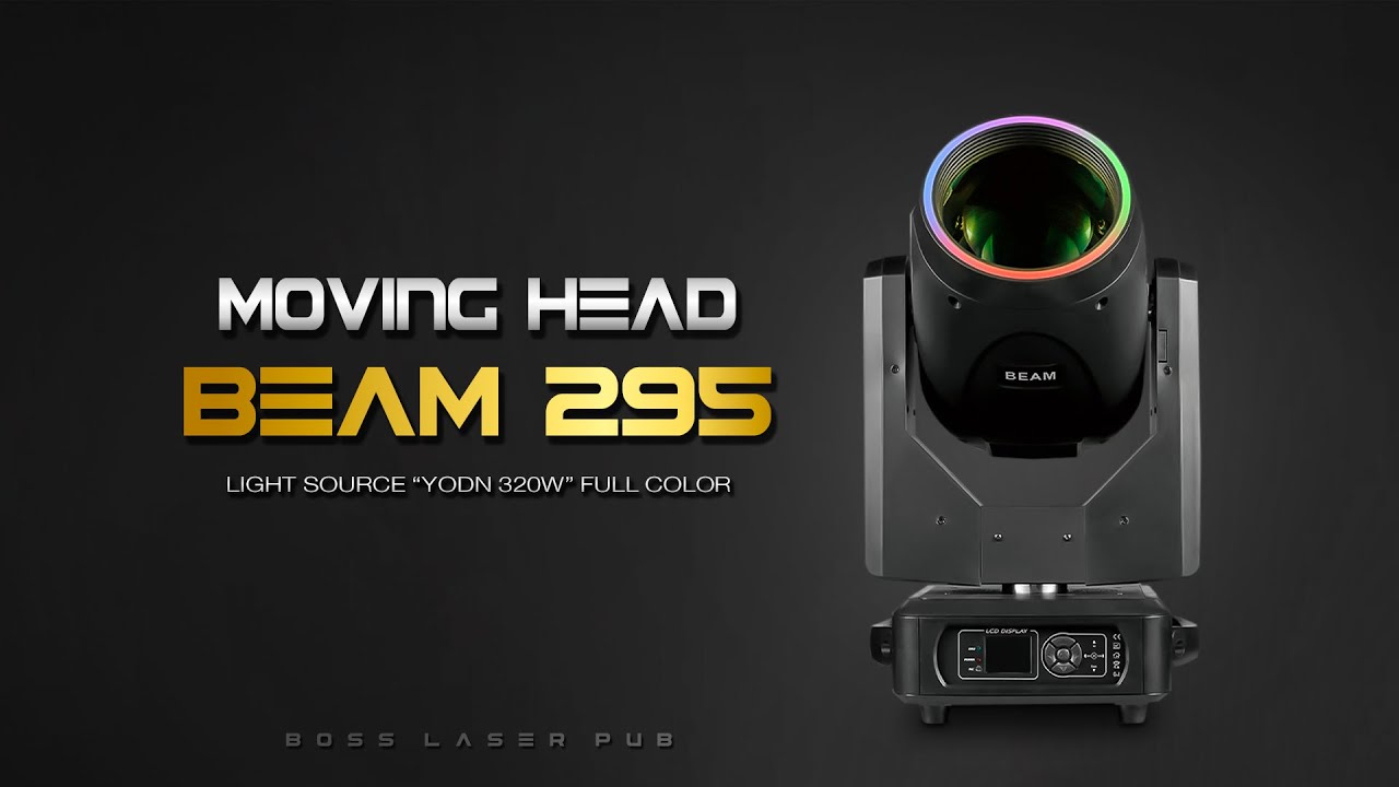 ไฟมูฟวิ่งรุ่นใหม่! Beam 295 "Yodn" Full Color+Pixel Light RGB - YouTube