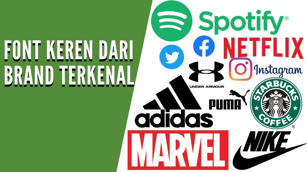 FONT GRATISS !! BRAND TERKENAL GUNAKAN JENIS FONT INI - YouTube