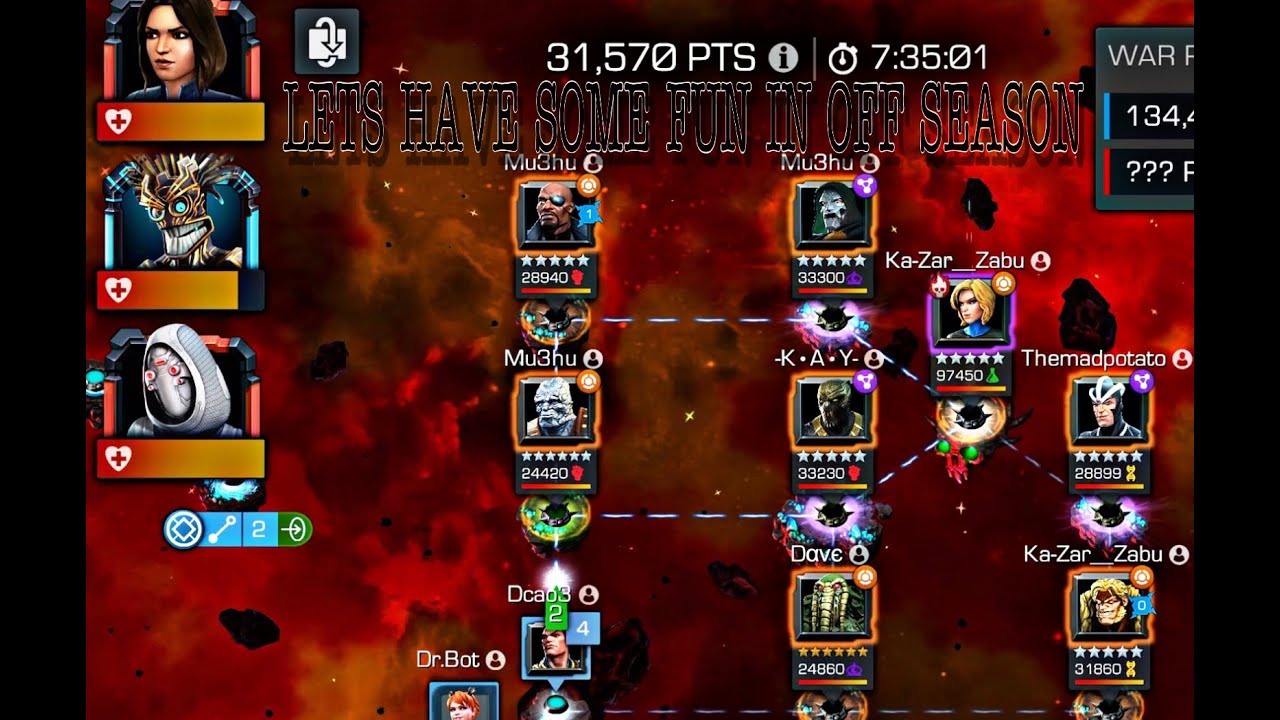 Mcoc | Alliance War - Off Season | 3 Miniboss Fights | Ghost/Warlock ...