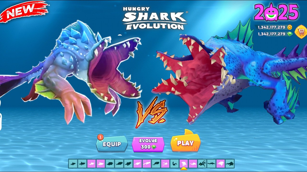 Hungry Shark Evolution - Abysshark VS Abyssaurus Rex - Hungry shark ...