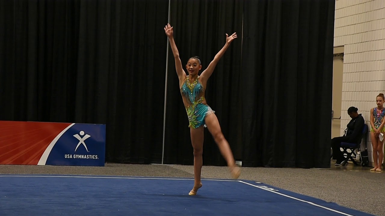 Claire Kang's rhythmic gymnastic floor routine - YouTube