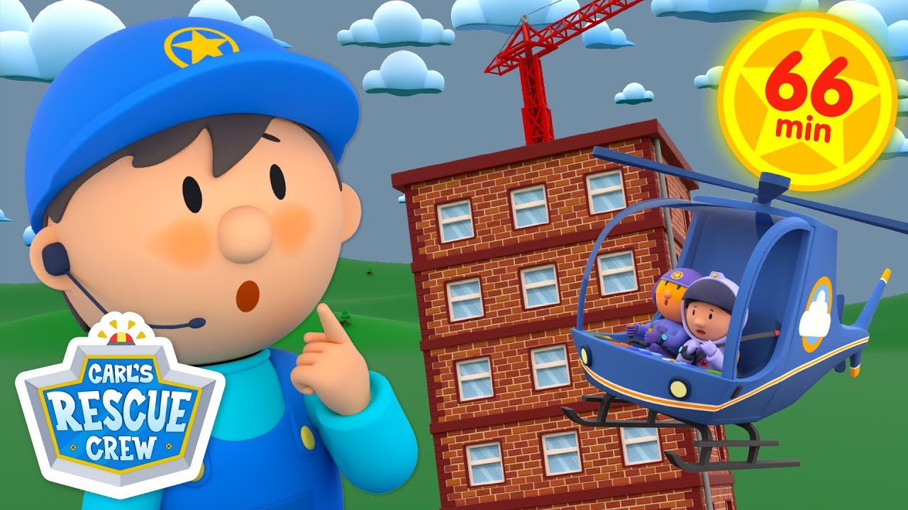 Run Away Crane + More! | Carl’s Rescue Crew | Cartoon for Kids - YouTube
