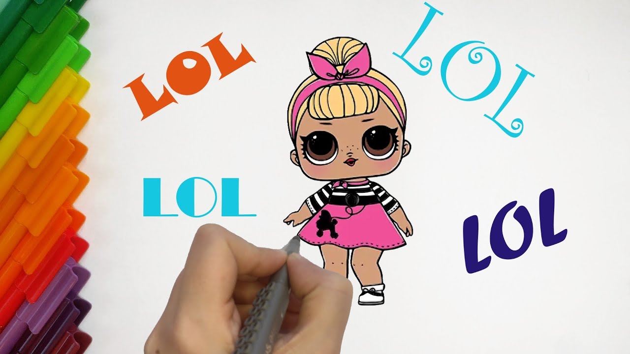 Draw LOL doll with me: Cute Drawing for Kids - YouTube