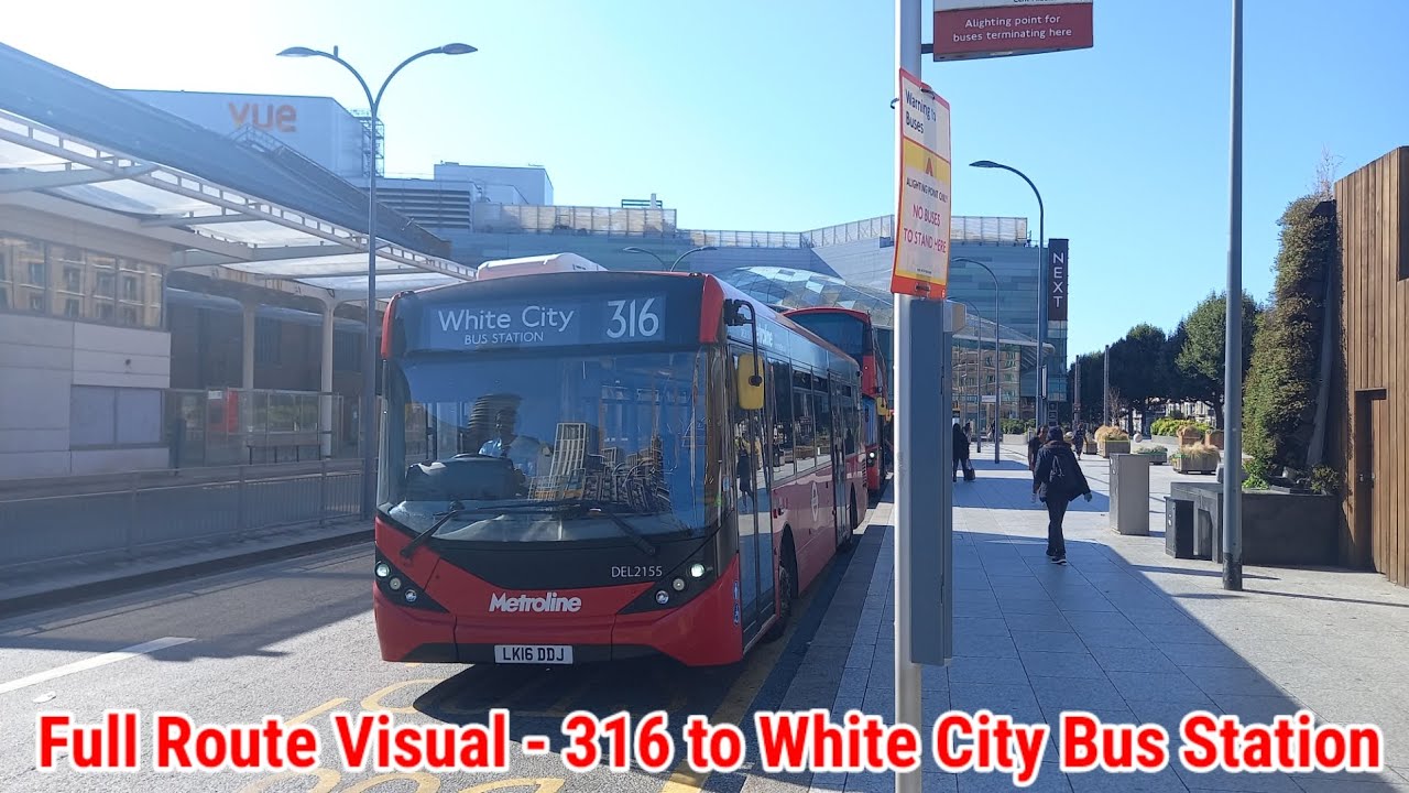 Full Route Visual | London Bus Route 316 - Brent Cross West to White ...