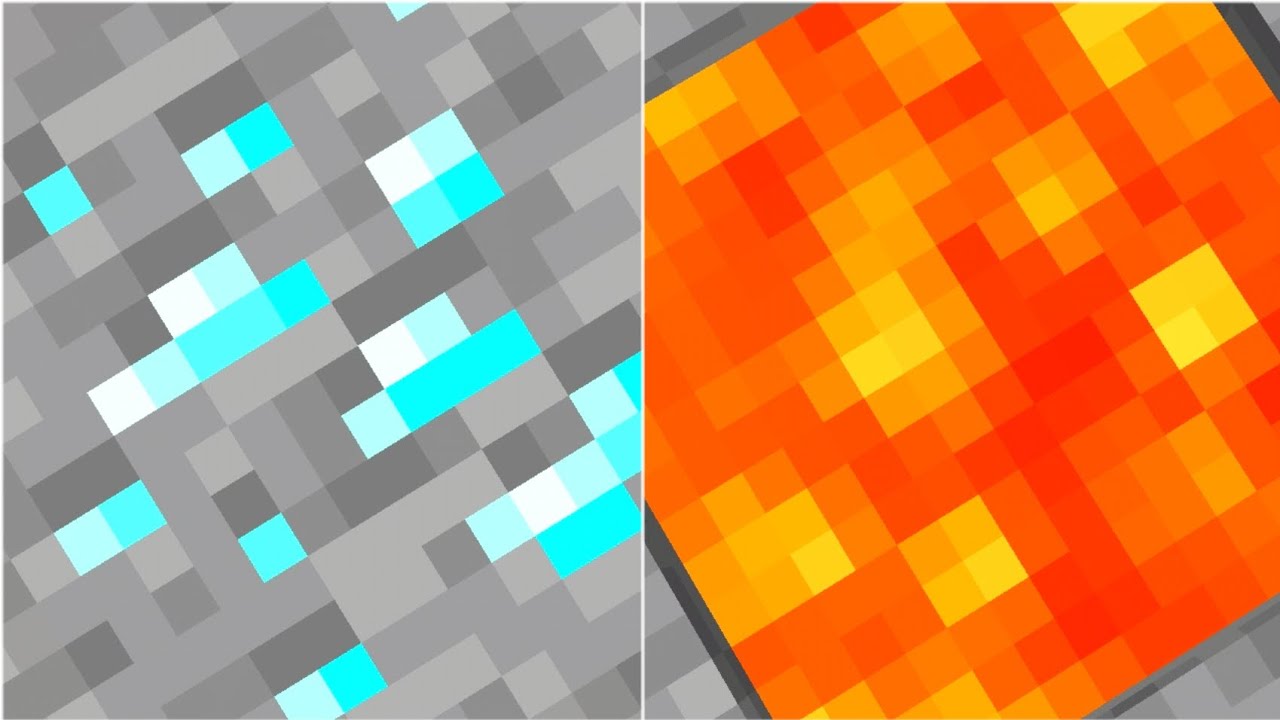 Is the diamond under all the blocks molten? || Minecraft troll moments ...
