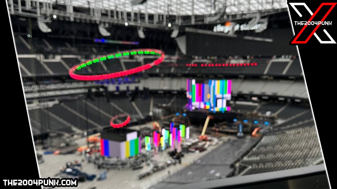 WWE WrestleMania 41 Stage New Construction Photo Leaks at Allegiant ...