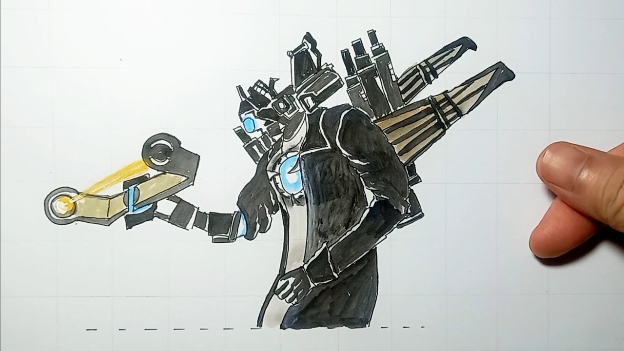 how to draw titan cameraman astro hand in skibidi toilet 72 ( part 2 ...