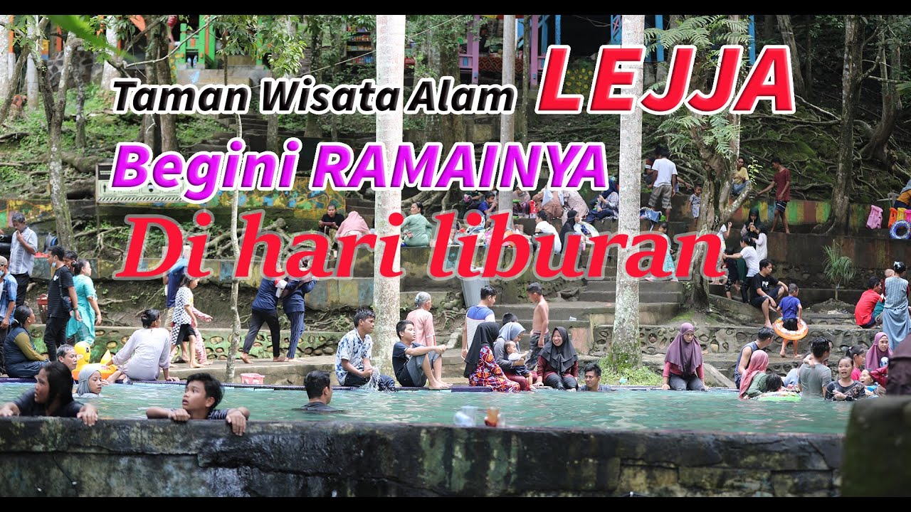 Pemandian Air Panas TWA Lejja Soppeng di Waktu Ramai Pengunjung - YouTube