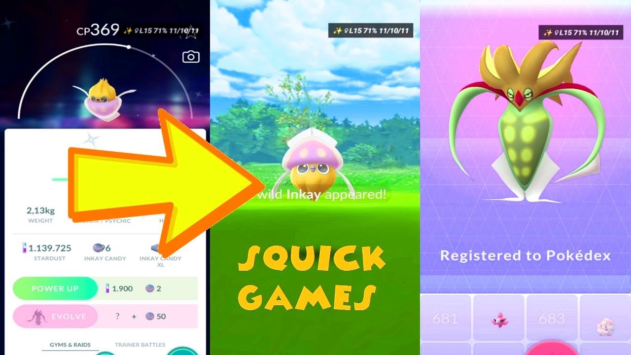 Pokemon Go Shiny inkay After 10 Tasks - Malamar Evolution - YouTube
