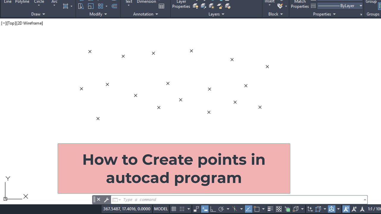 How to Creates multiple points in autocad - YouTube