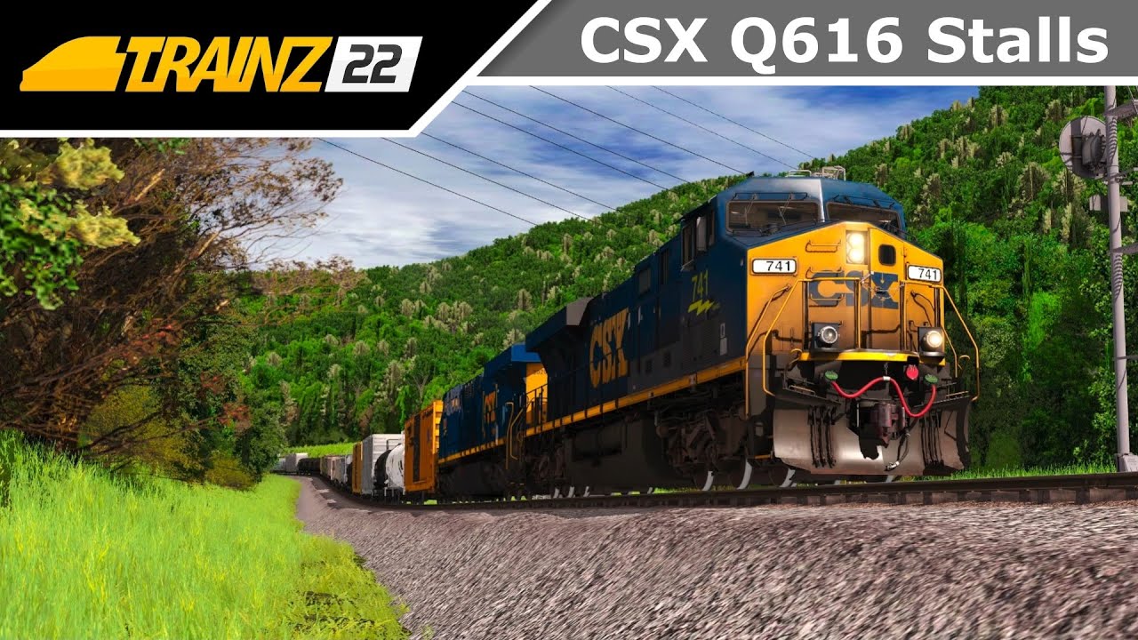 Trainz 2022 - CSX Q616 Stalls - YouTube