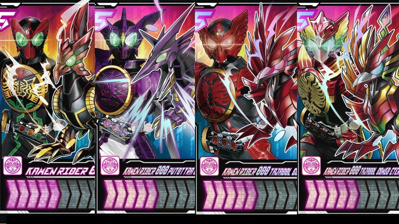 OOO COMBO CHEMY CARDS! Kamen Rider Gotchard Phase 04 DXガッチャードライバー 仮面 ...