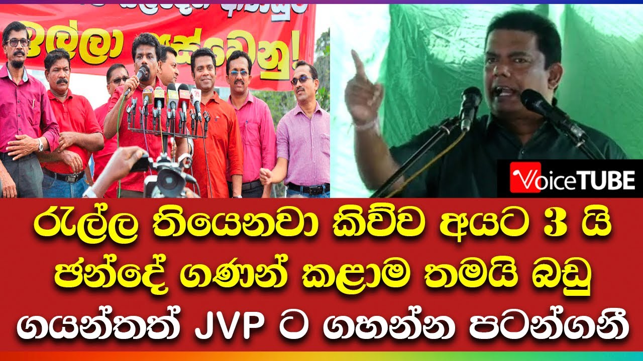 රැල්ල තියෙනවා කිව්ව අයට 3 යි , ඡන්දේ ගණන් කළාම තමයි බඩු - ගයන්තත් JVP ට ...