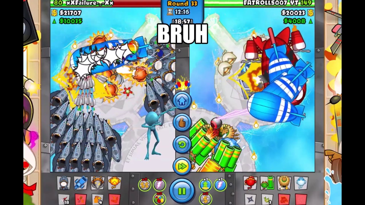 BTD BATTLES LEAD DUNGEON PLAY WITH FIRE EPIC BATTLE! ROUND 44 10+ ZOMGS ...