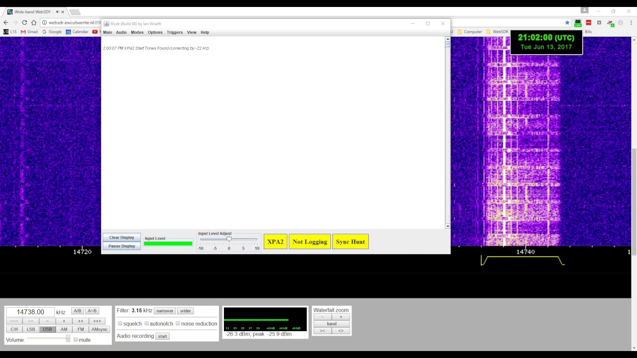 Russian XPA2 polytone number station decode at 14738 kHz - YouTube
