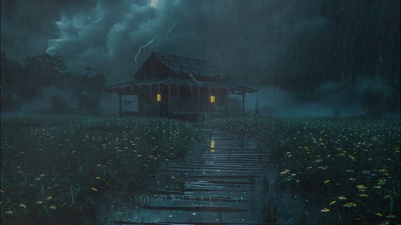 Sleep Soundly on Stormy Night | Heavy Rainstorm on Tin Roof, Massive ...