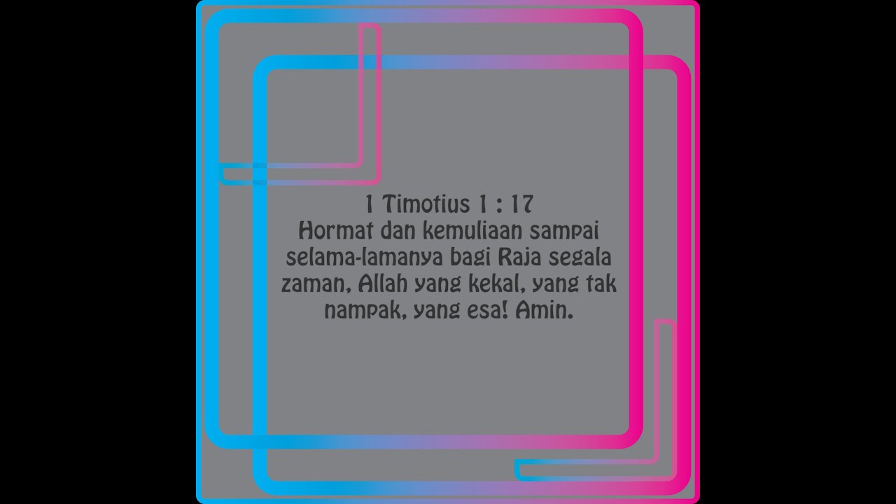 Adobe Illustrator - 1 Timotius 1 : 17 | Firman TUHAN - YouTube