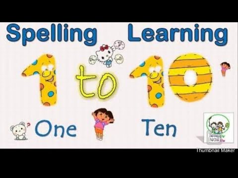 1 to 10 number with spelling... - YouTube