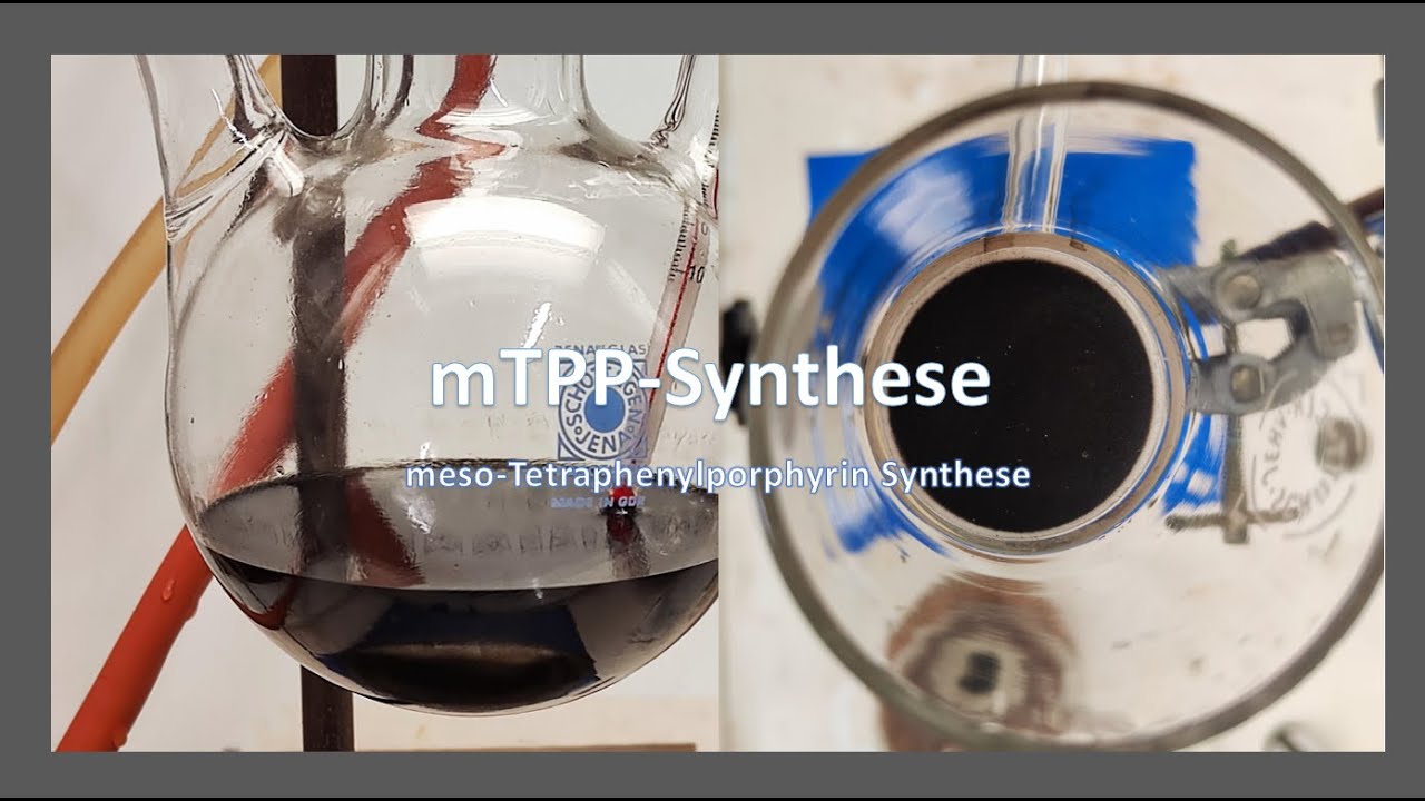 Porphyrinsynthese // meso-Tetraphenylporphyrin Synthese// mTPP - YouTube