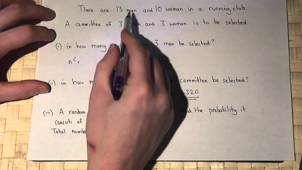Probability Combinations NCr YouTube