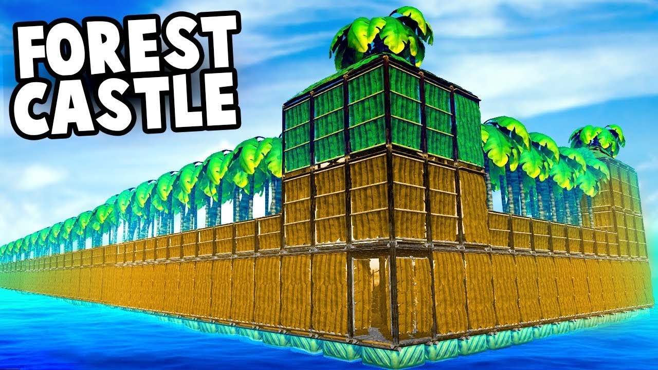 FLOATING Raft Castle FORTRESS Forest!? (Raft Survival 2018 - Creative ...