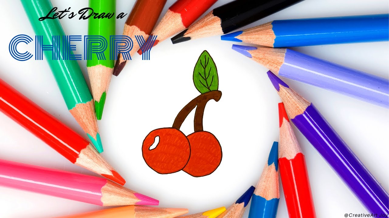 How to Draw a Cherry | DIY - YouTube