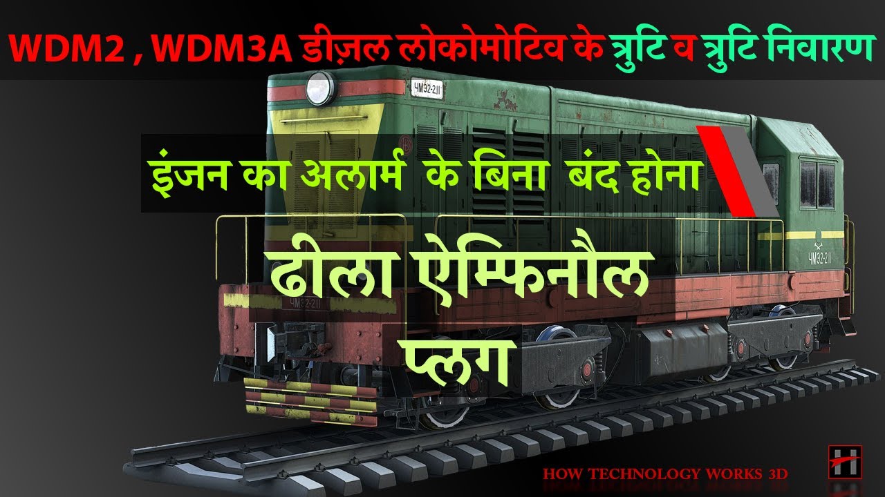 WDM2 , WDM3A डीज़ल लोकोमोटिव में ढीला ऐम्फिनौल प्लग - YouTube