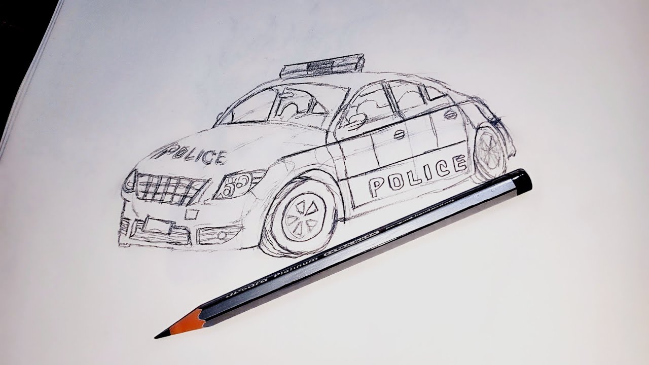 How to draw a police car 🚓 🏻 - YouTube