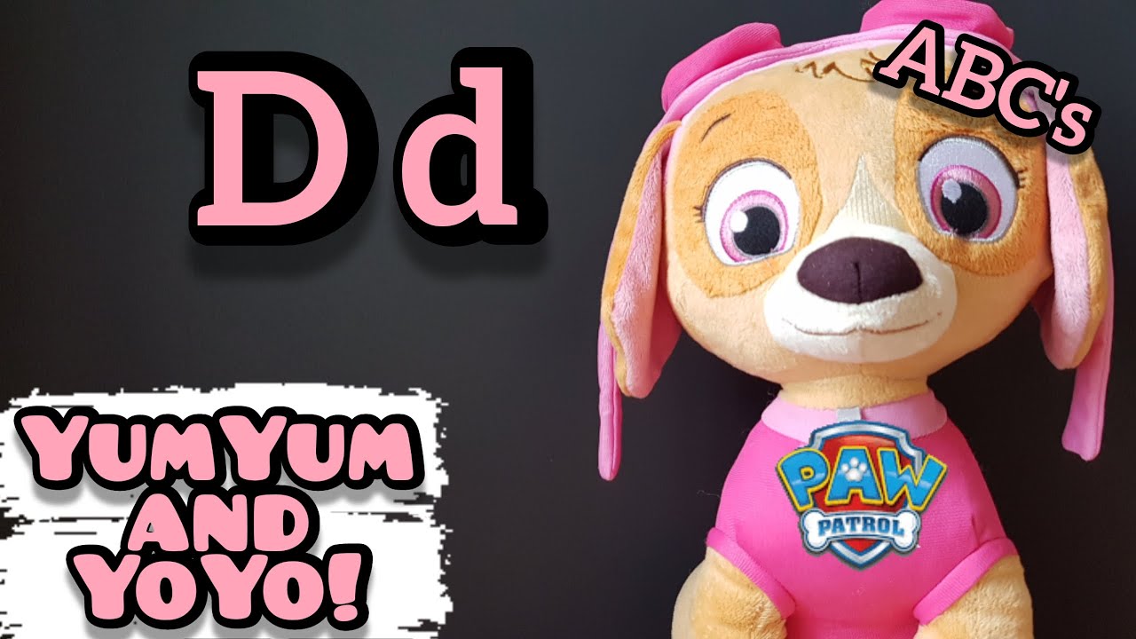 Learn the letter D of the ALPHABET with PAW PATROL Skye/English words ...