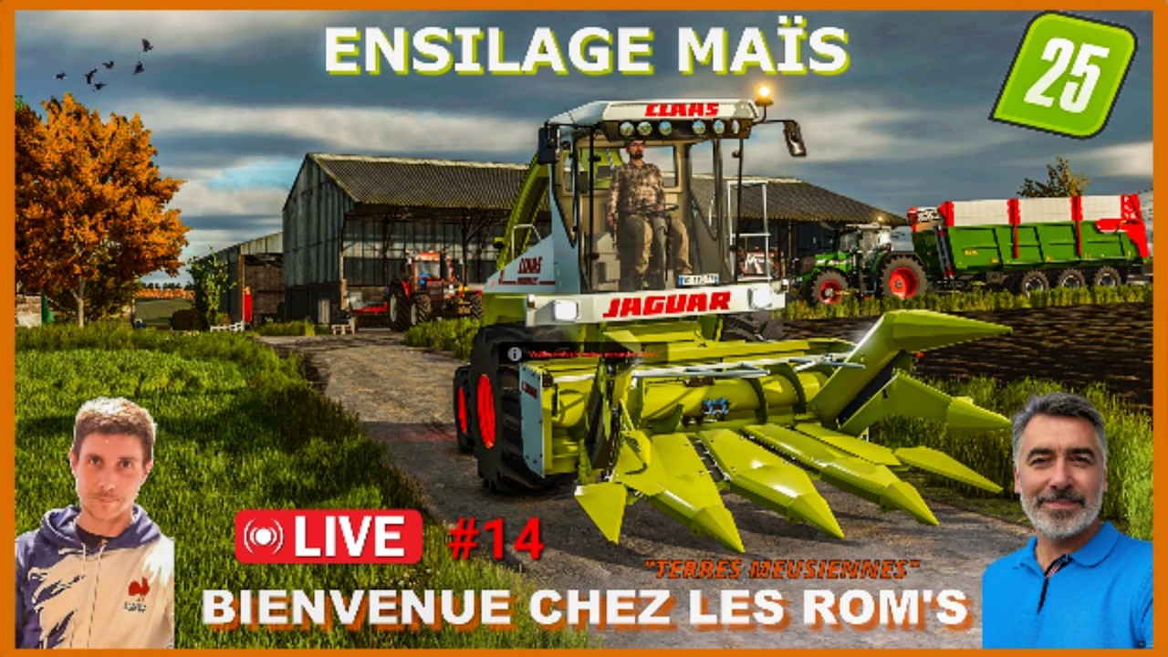 (🔴LIVE) BIENVENUE CHEZ LES ROM'S [ Terres Meusiennes]#14 : ENSILAGE DU ...