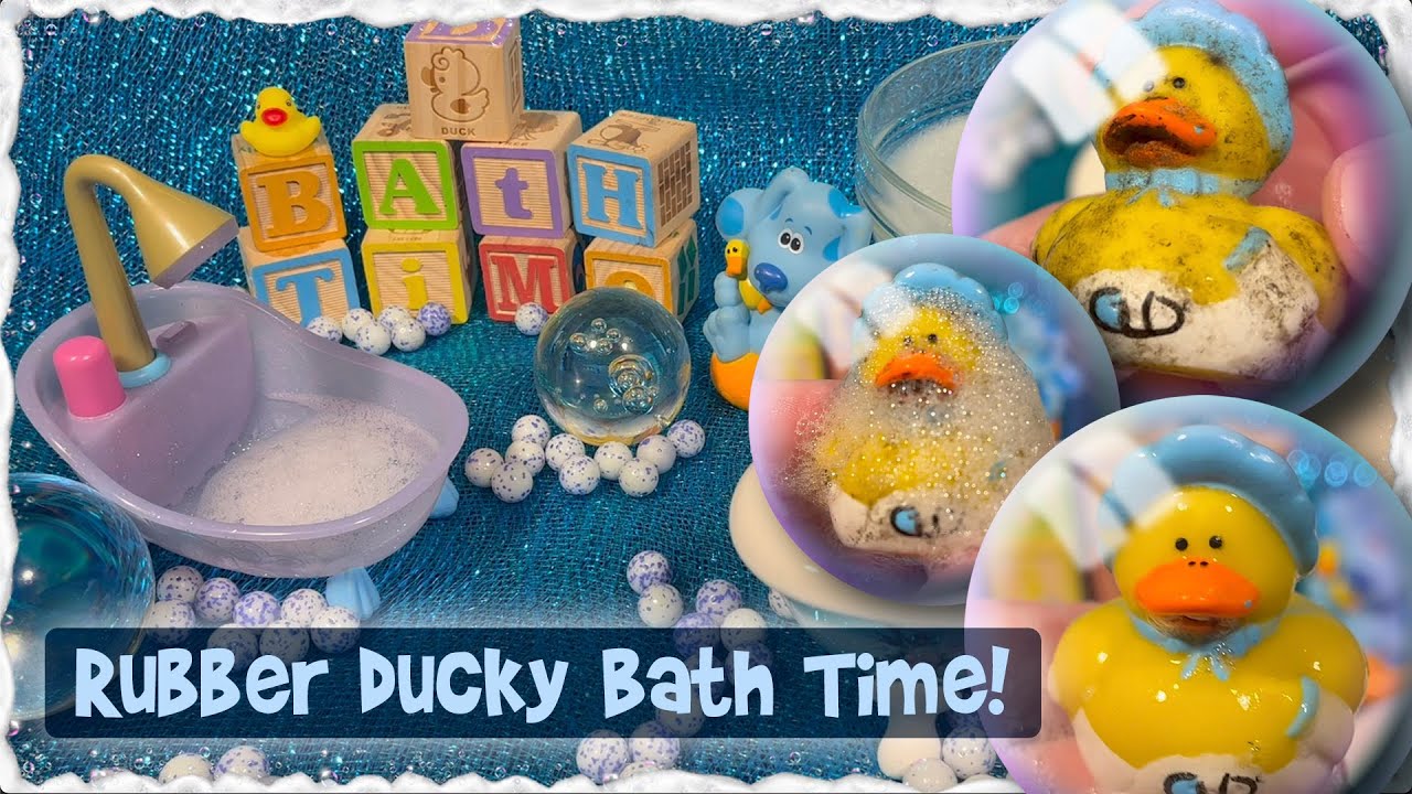 IT'S RUBBER DUCKY BATH TIME! Cleaning a bag full of muddy rubber ...