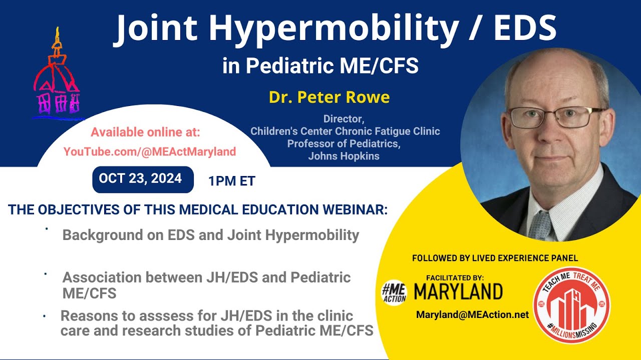 Joint Hypermobility/EDS in Pediatric ME/CFS by Dr. Peter Rowe - YouTube