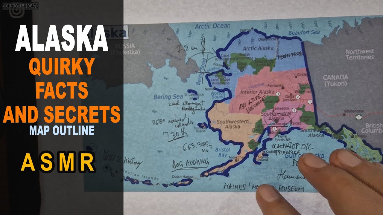 ASMR: ALASKA - The Lesser Known and Quirky Aspects | Map outline with ...