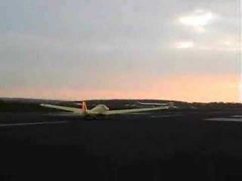 Falke Motor Glider Sunset Take off - YouTube