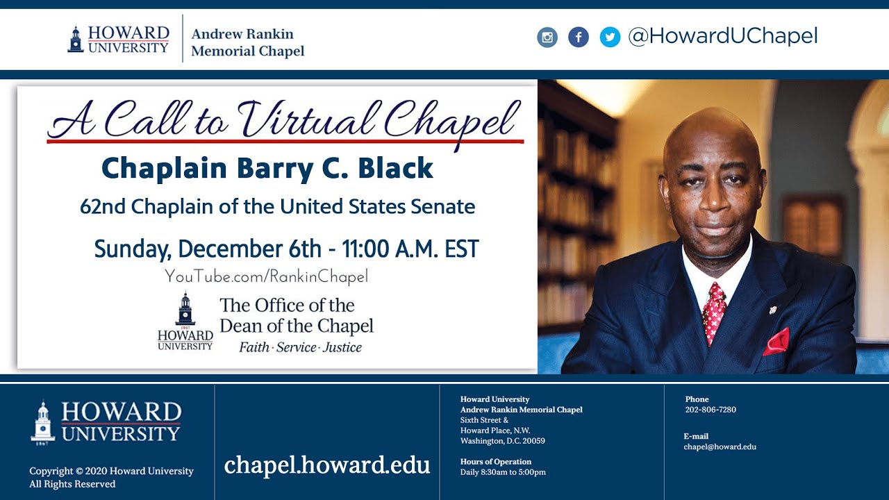 Chaplain Barry C. Black | Andrew Rankin Memorial Chapel | Howard ...