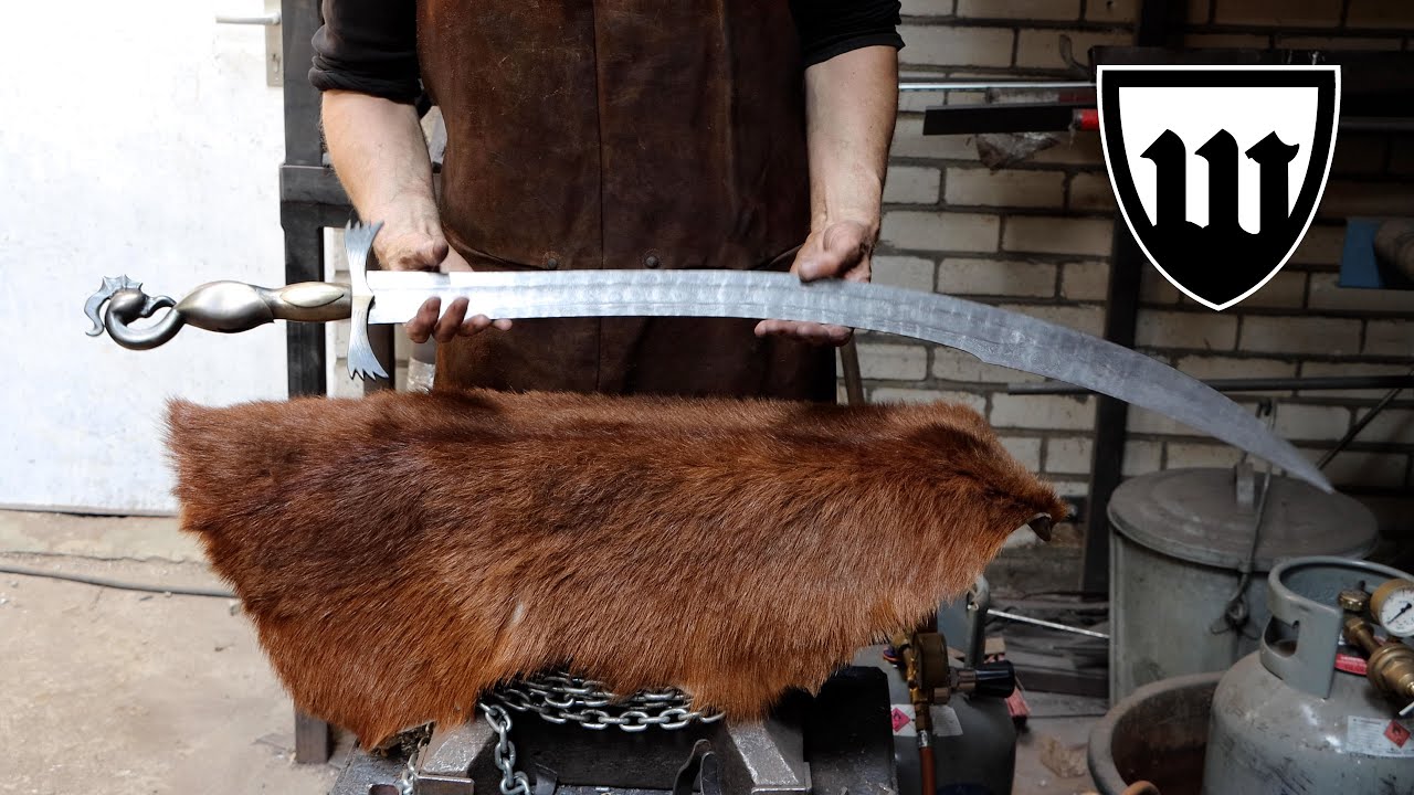 Forging a pattern welded phoenix sword, part 4, sculpting the handle ...