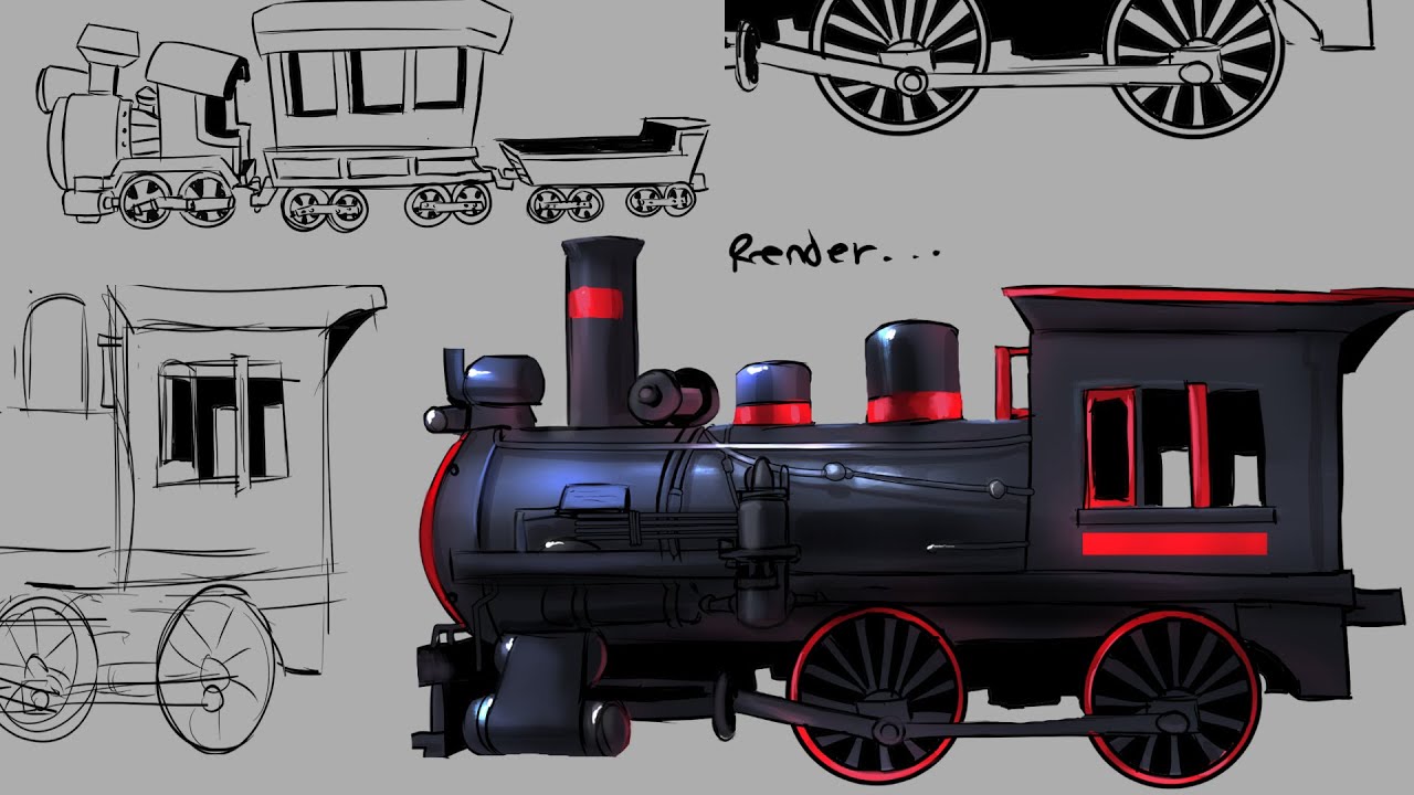 🔴 How to Draw TRAINS - YouTube