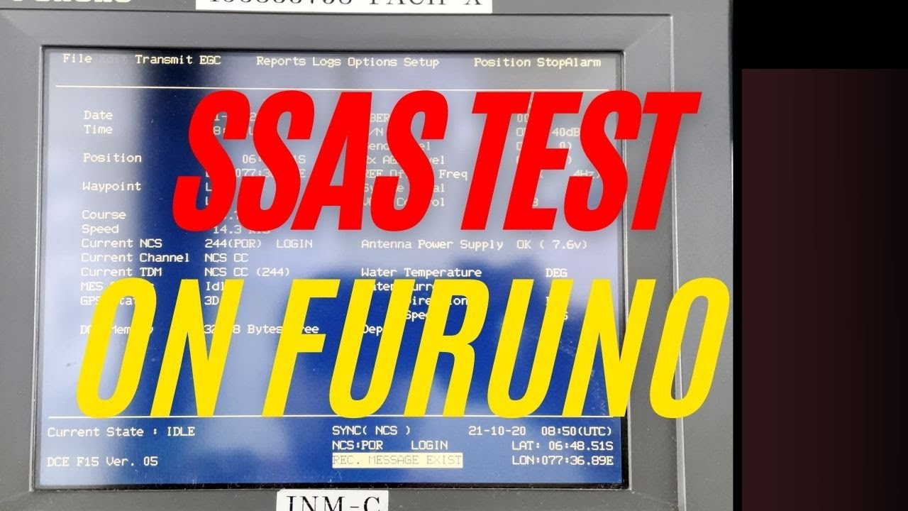 SSAS test on FURUNO (FELCOM 15) - YouTube