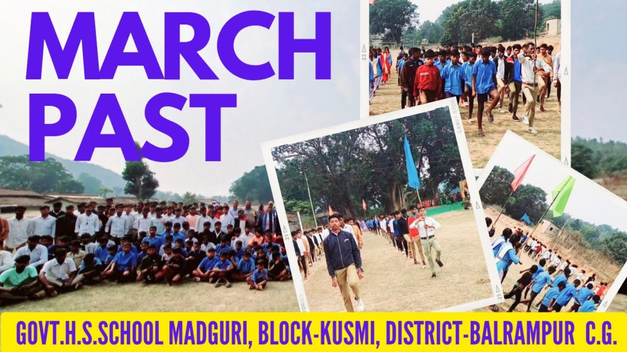 March-past at school ground Madguri ll - YouTube