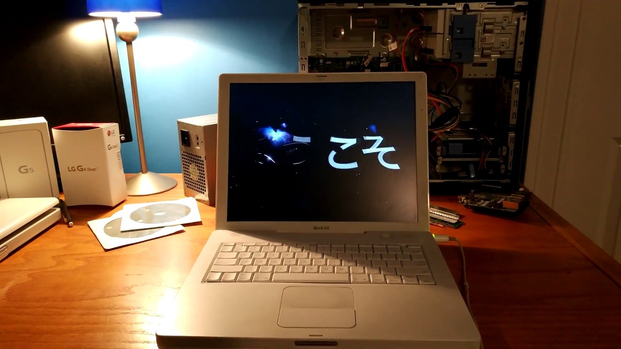 [4K] Mac OS X Leopard first boot on iBook G4 - YouTube
