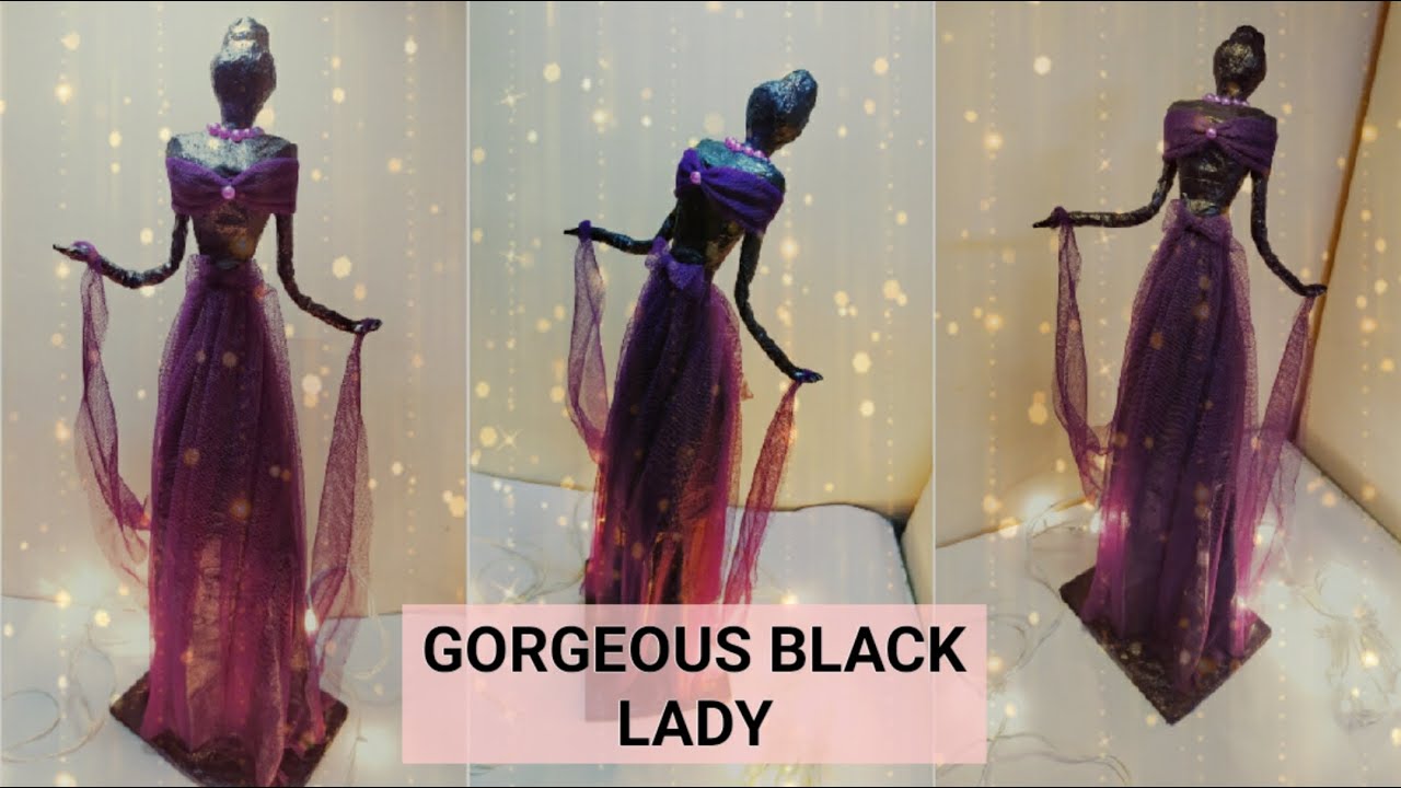 EASY Lady sculpture | Doll | DIY Home decor | Best out of waste ...