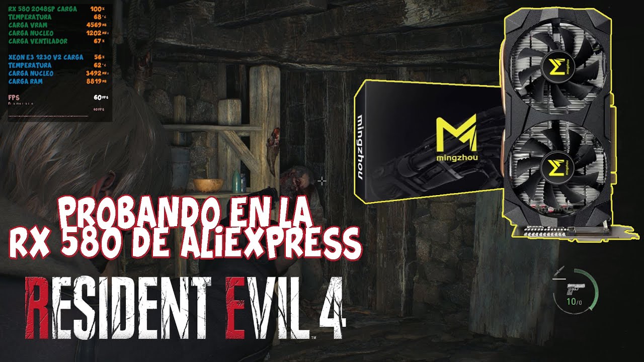 RX 580 - ALIEXPRESS - Resident Evil 4 DEMO - RX 580 2048sp - YouTube