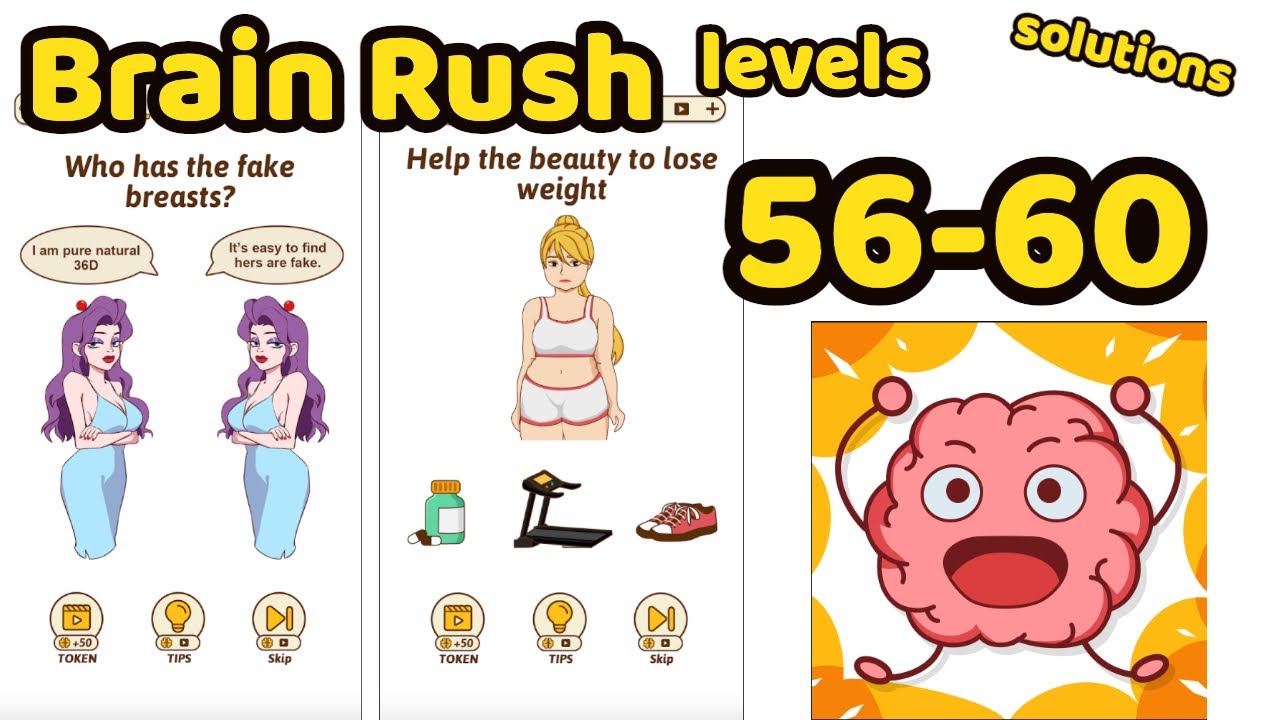Brain Rush Game All levels 56 - 60 Game Review Complete Gameplay ...