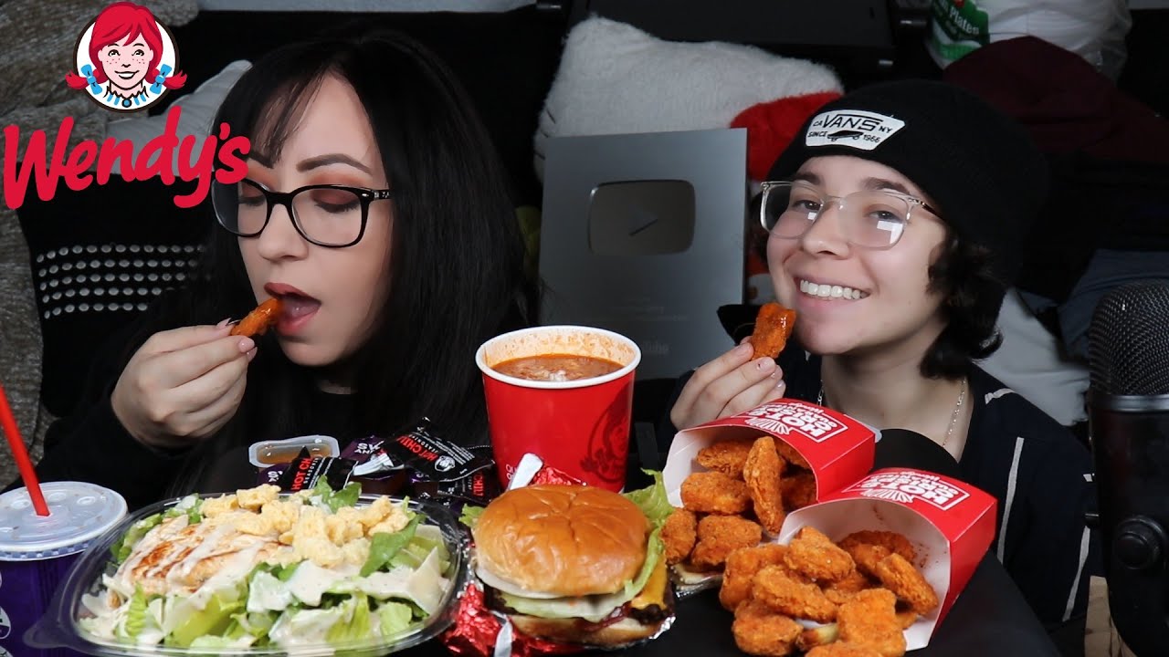 WENDYS MUKBANG | EATING SHOW - YouTube