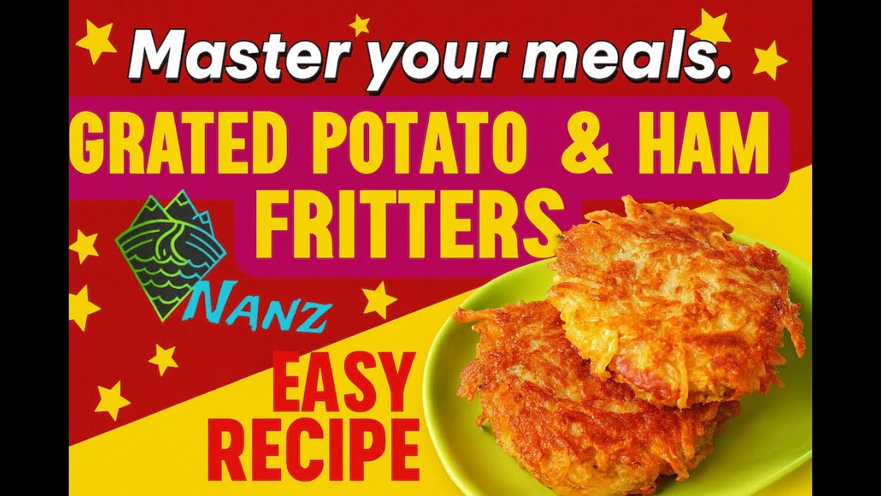 Crispy Grated Potato & Ham Fritters (Easy Recipe) - YouTube