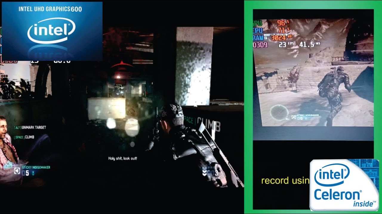 Splinter Cell Blacklist on intel uhd 600 | intel celeron | VRAM 128mb ...