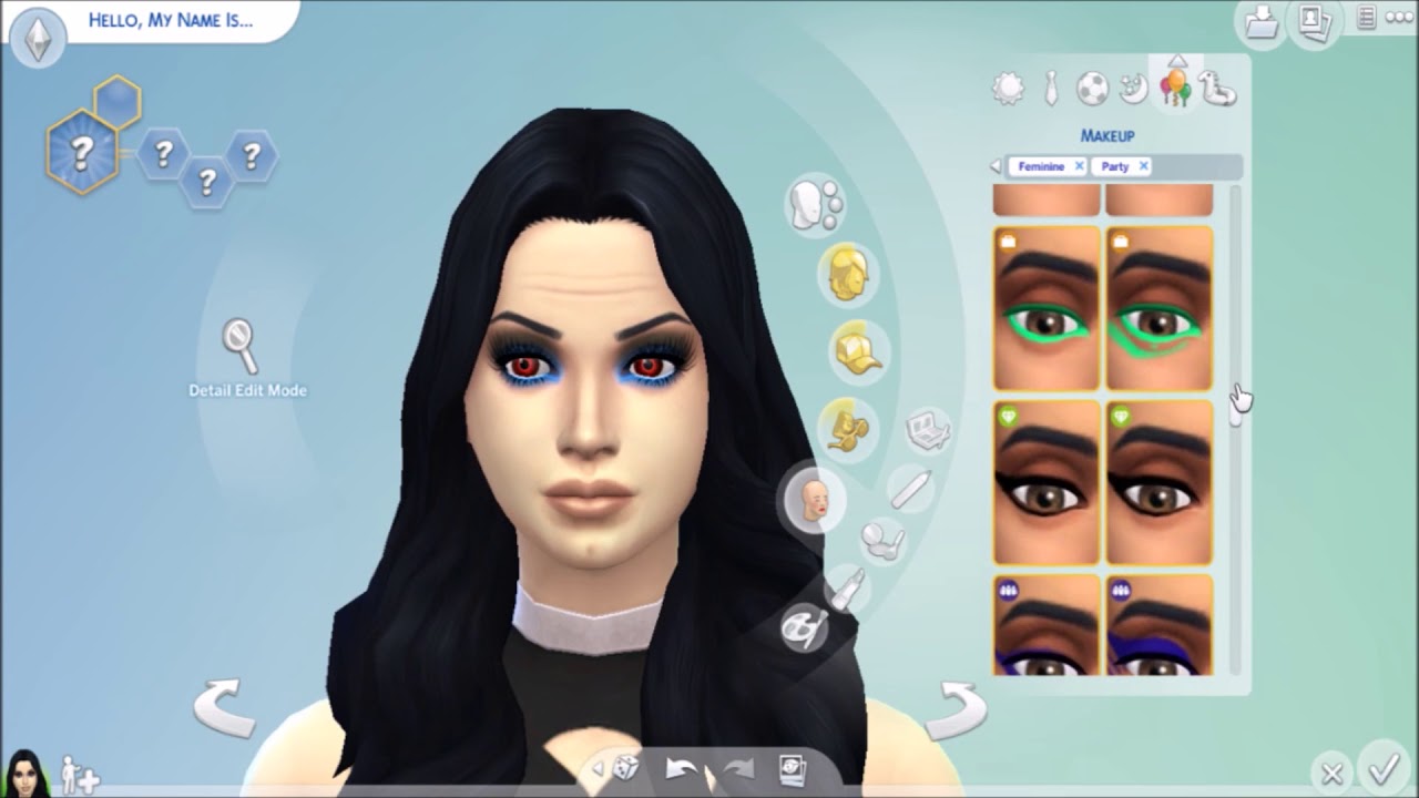 The Sims 4 // Create-A-Sim | Evil Gothic Beauty - YouTube